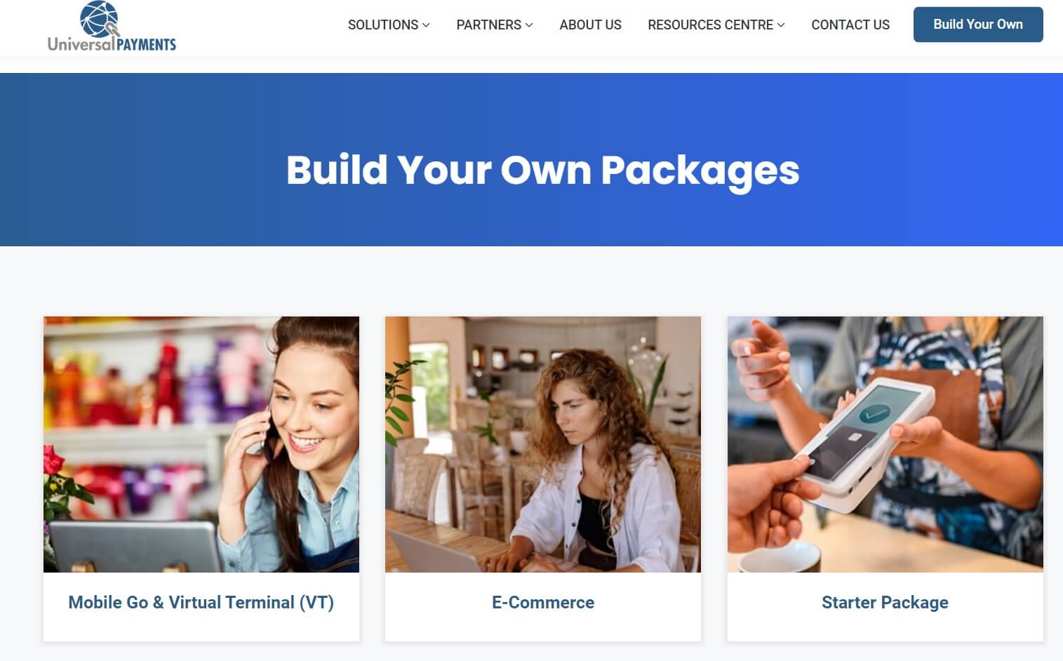 Revamping Universal Payments' Website and developing custom POS Solution builder - Jetbranding